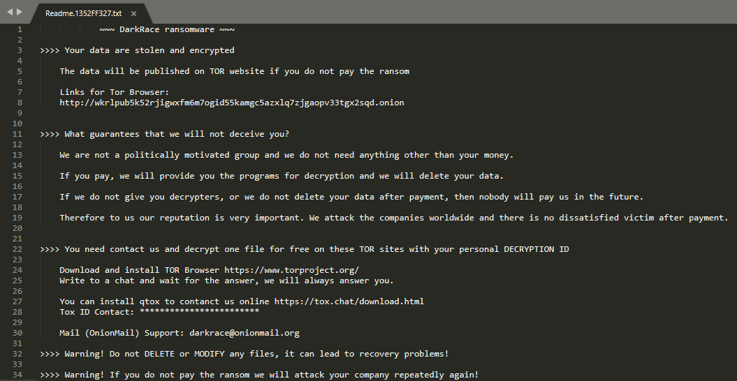 DarkRace Ransomware: A Deep Dive into its Techniques and Impact