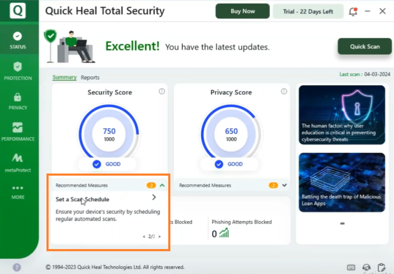 check the security and privacy score of your device now